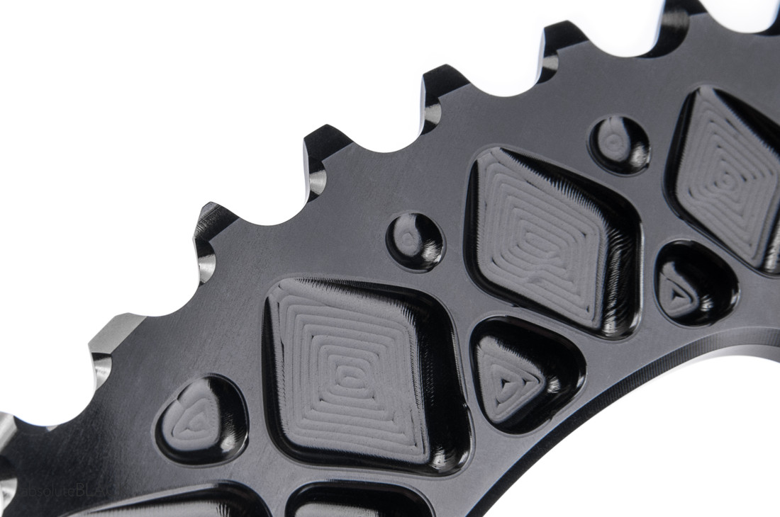 absoluteBLACK | Premium OVAL Road chainrings for SRAM 2X 110/5 bcd